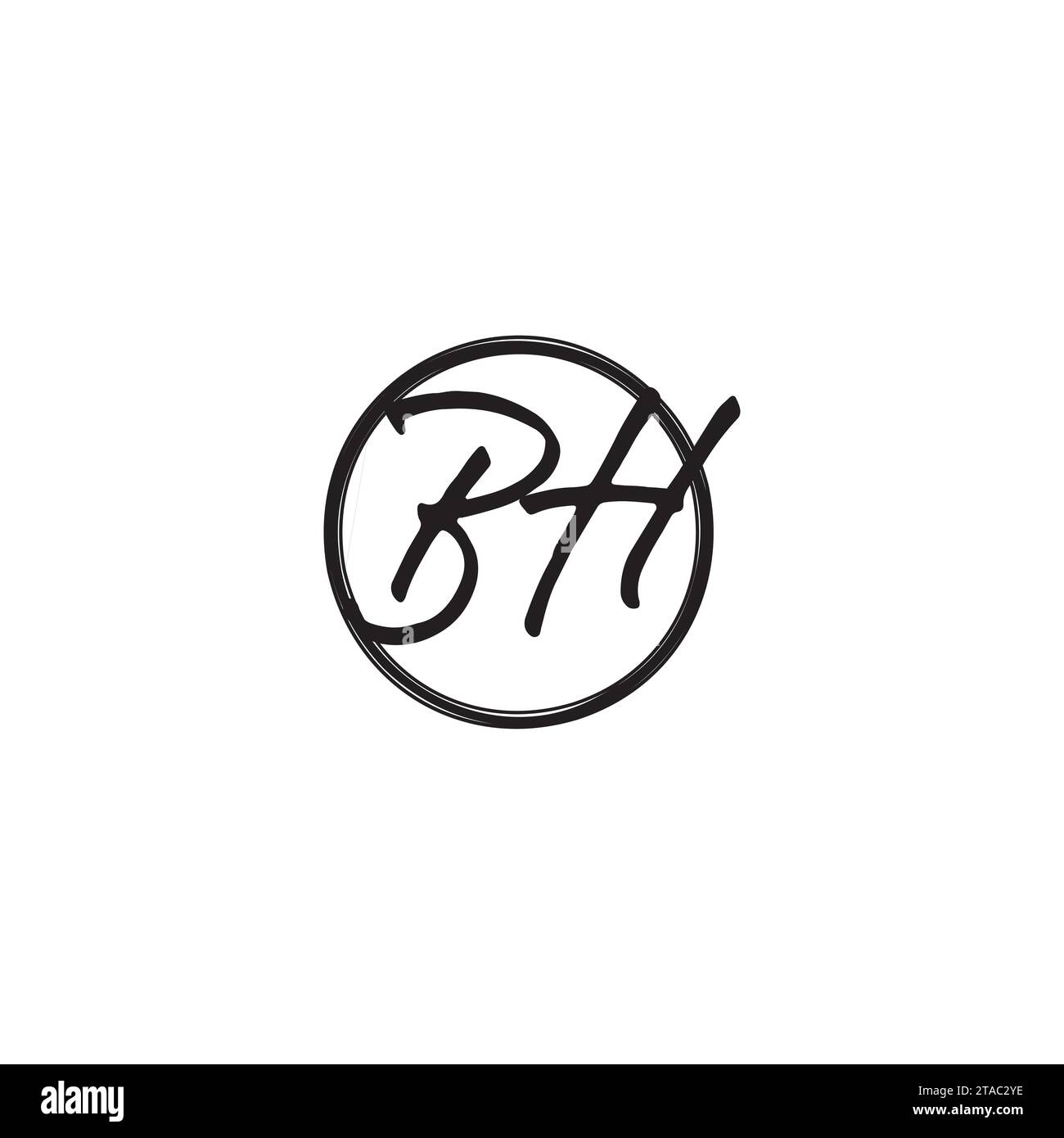 Logo initial letters bh vector vectors hi-res stock photography and ...