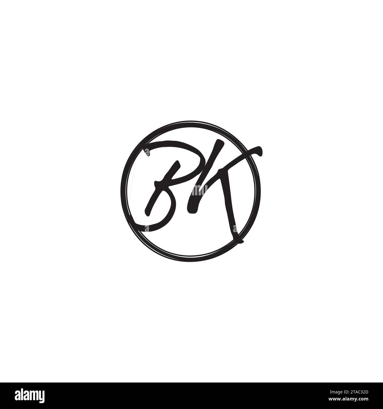 BK initial logo letters in high quality professional design that will ...