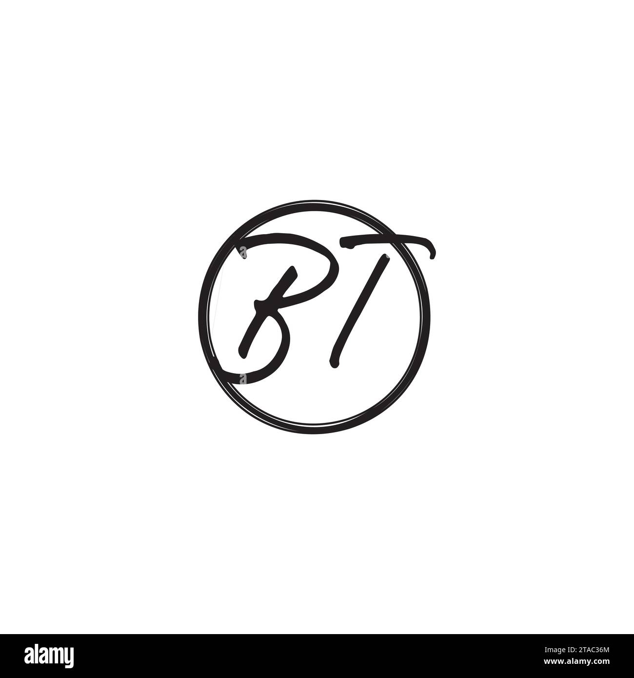 BT initial logo letters in high quality professional design that will ...