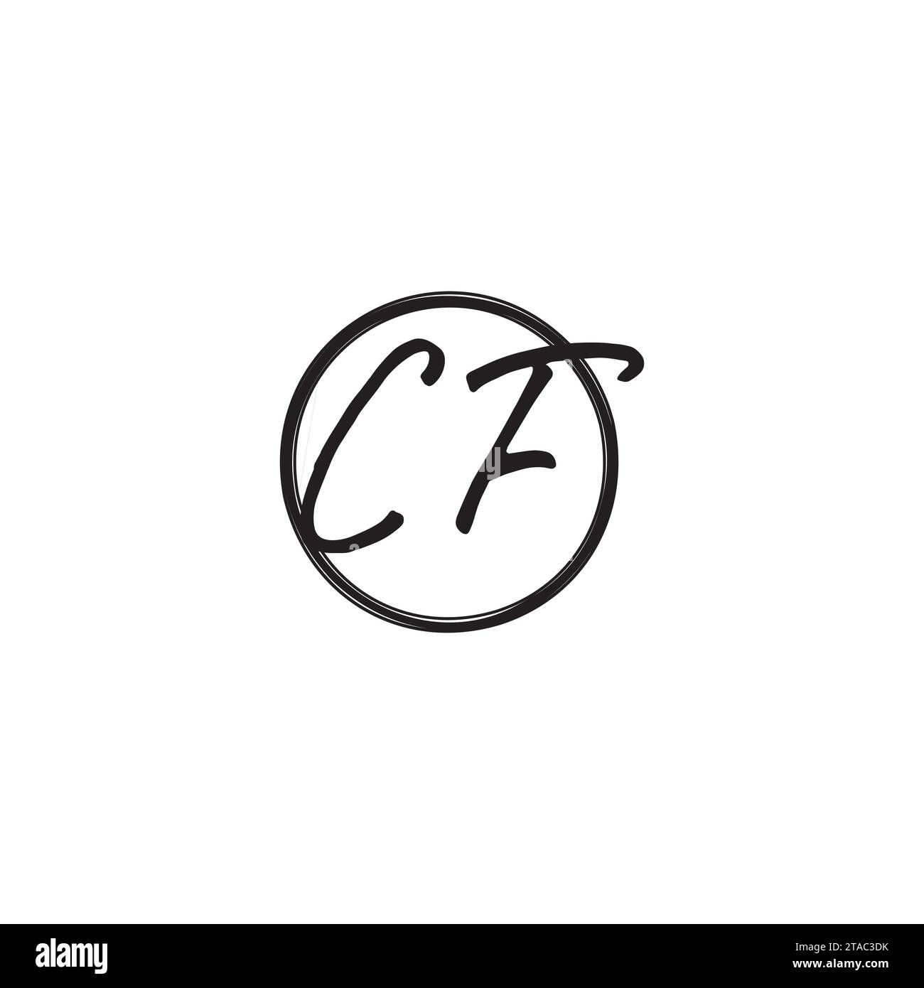 Alphabet letters monogram logo cf hi-res stock photography and images ...