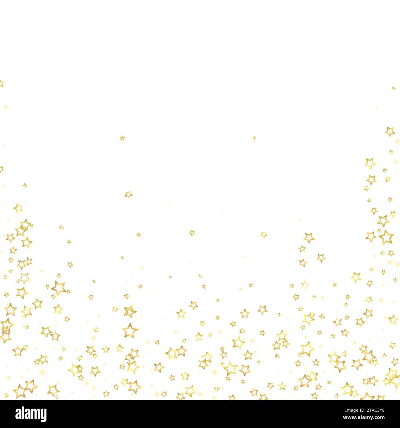 Christmas spirit. Scattered falling stars. Festive christmas confetty ...