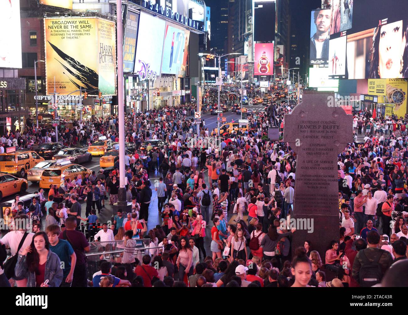 New York, USA - June 10, 2018: Crowd of people at Times Square in New ...