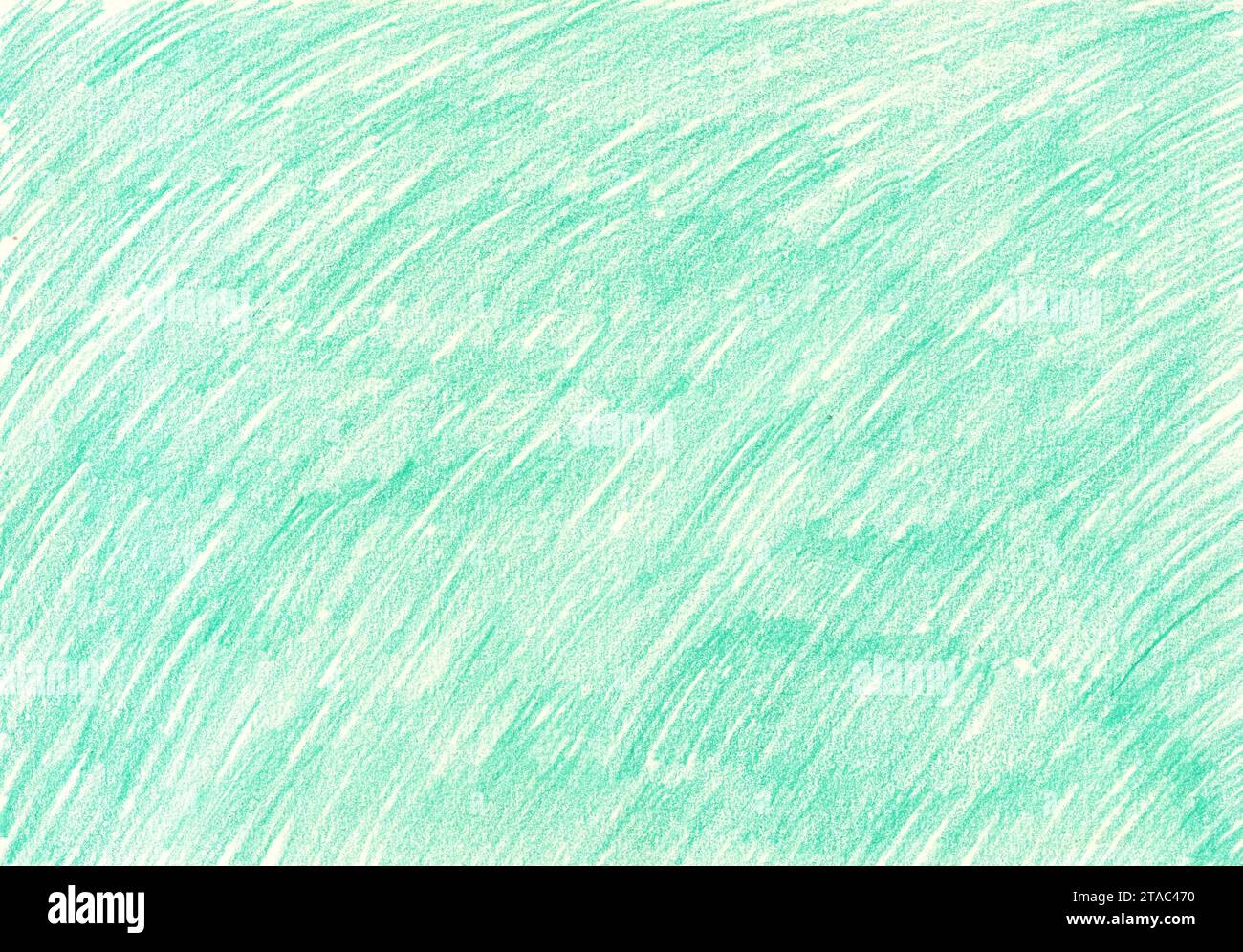 Hand drawn with colored pencils, green artistic line drawing, hand ...