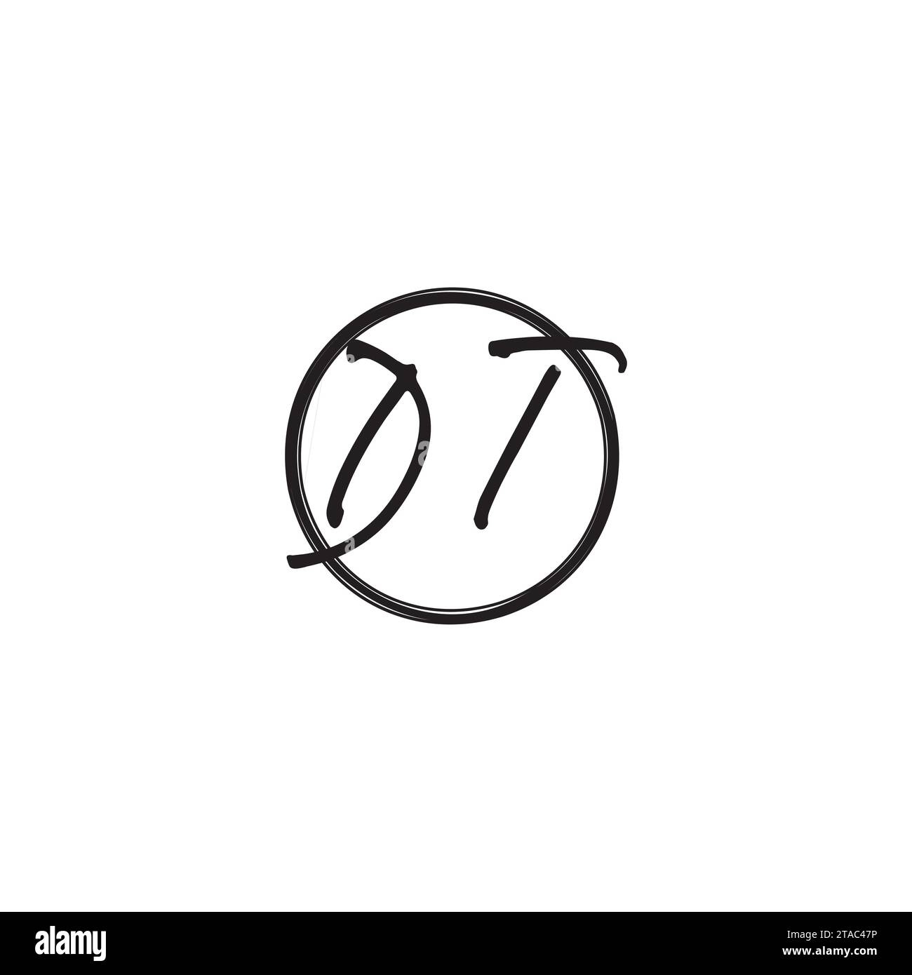 DT initial logo letters in high quality professional design that will ...