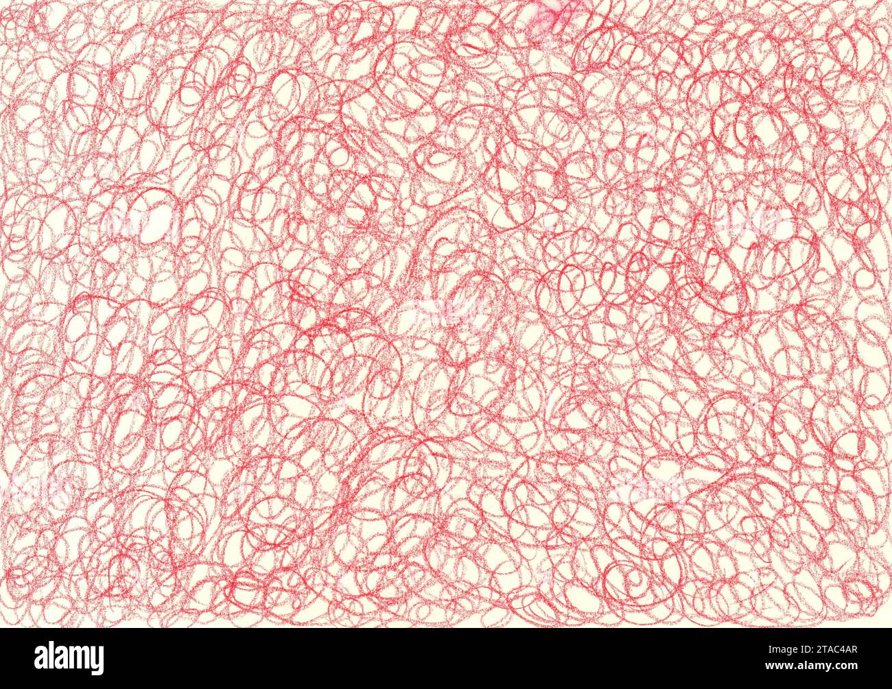 Hand drawn with colored pencils, red art line drawing, doodle hand ...