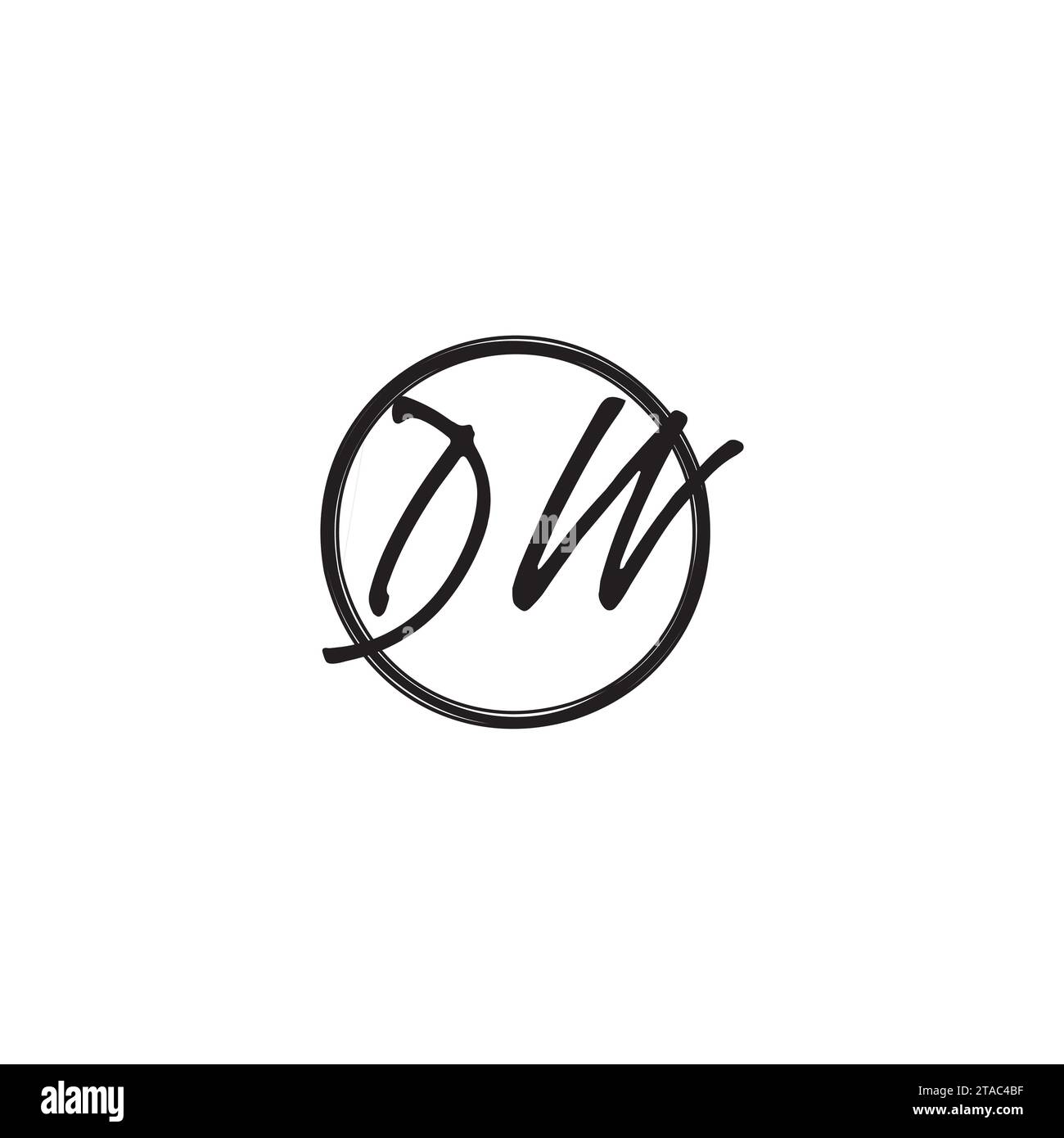 Initial dw logo vector vectors Black and White Stock Photos & Images ...