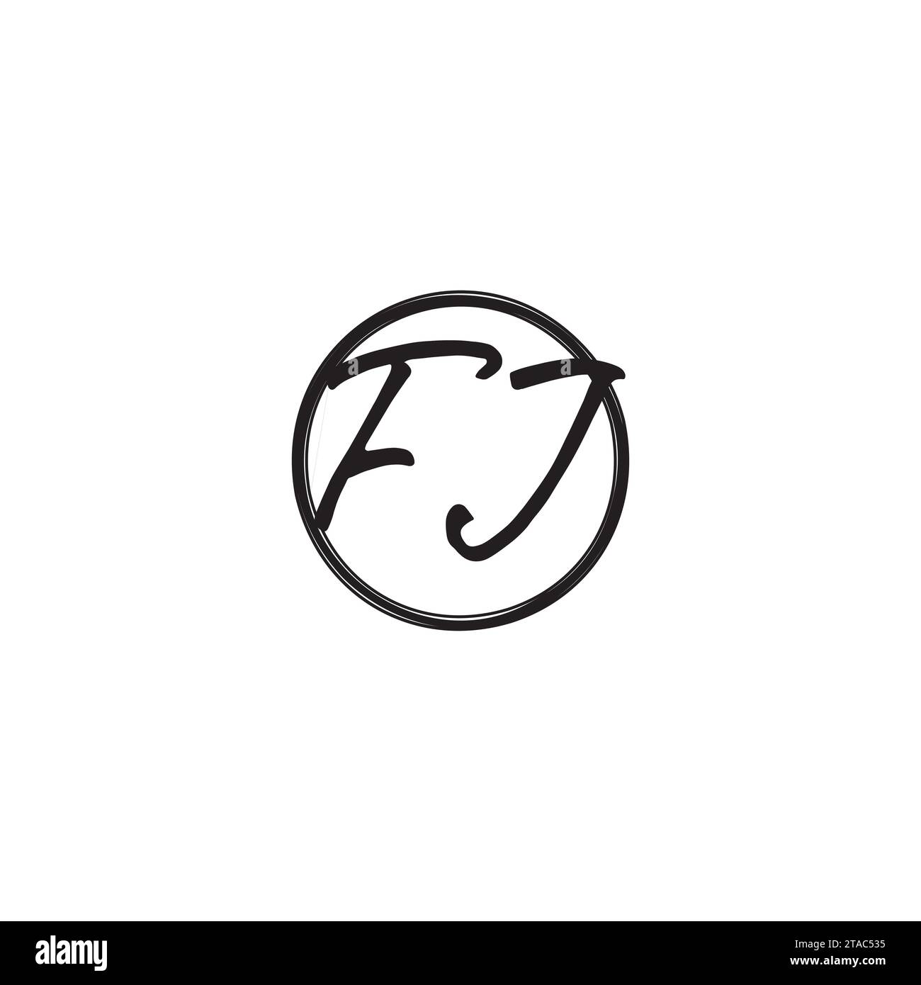 FJ initial logo letters in high quality professional design that will ...