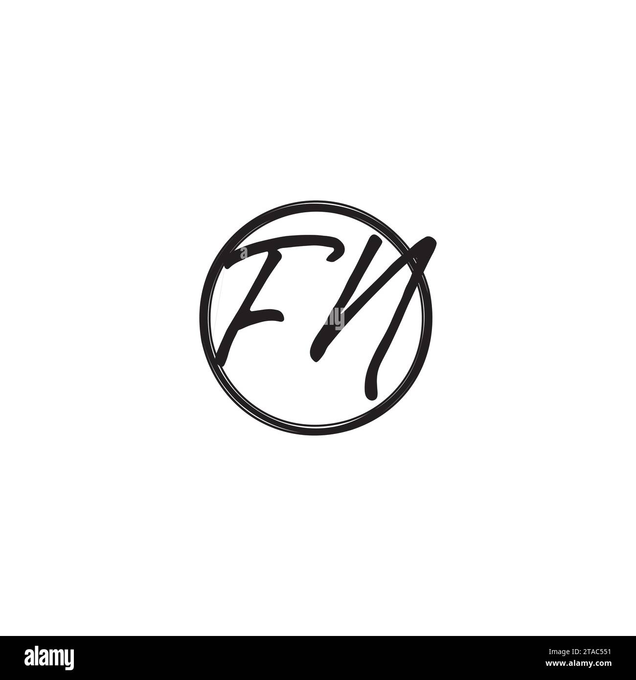 FN initial logo letters in high quality professional design that will ...