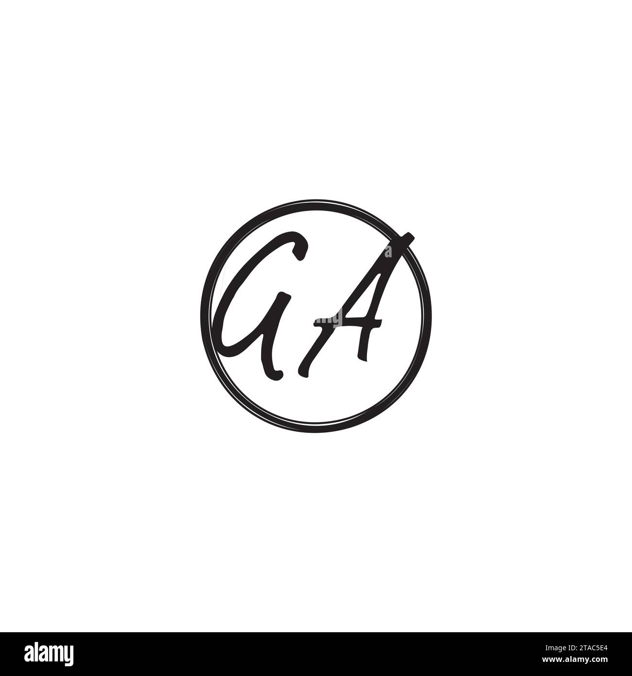 GA initial logo letters in high quality professional design that will ...