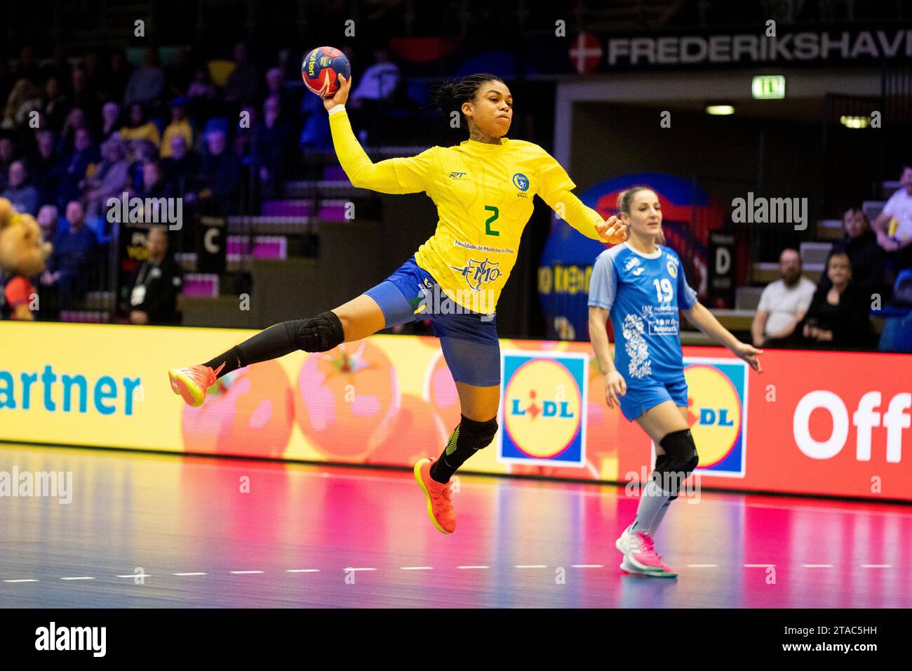 Frederikshavn, Denmark. 29th Nov, 2023. Bruna de Paula (2) of Brazil ...