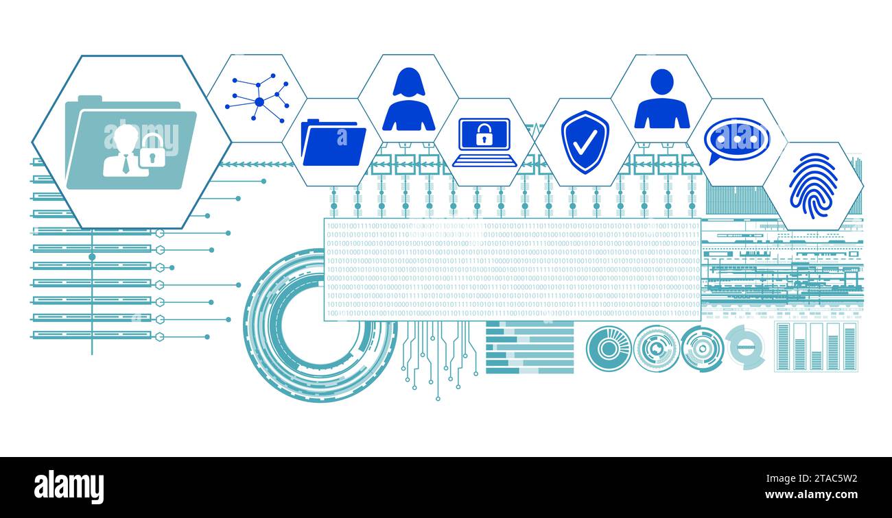 Personal data protection icons Cut Out Stock Images & Pictures - Alamy