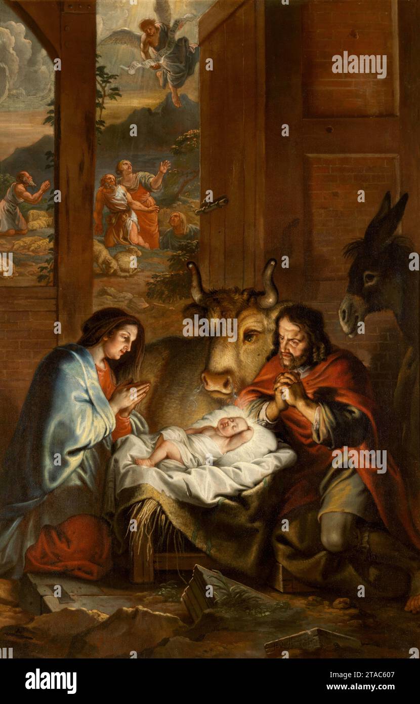 Jan Erasmus Quellinus, The birth of Christ, 1689; oil on canvas, Royal ...