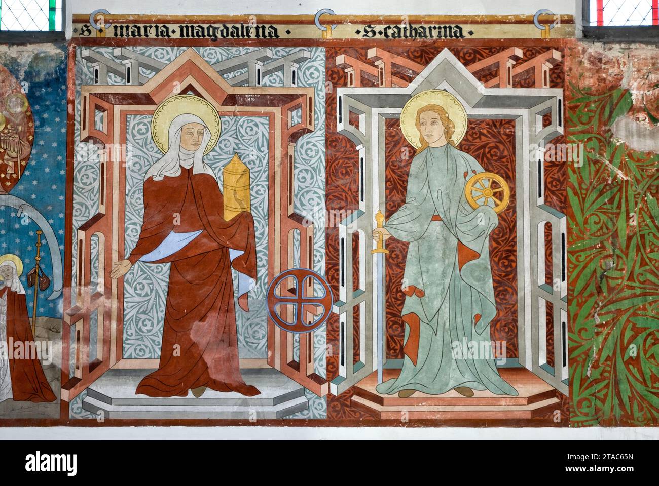 Gothic frescoes, 14th century, at Saint John the Evangelist Cathedral ...