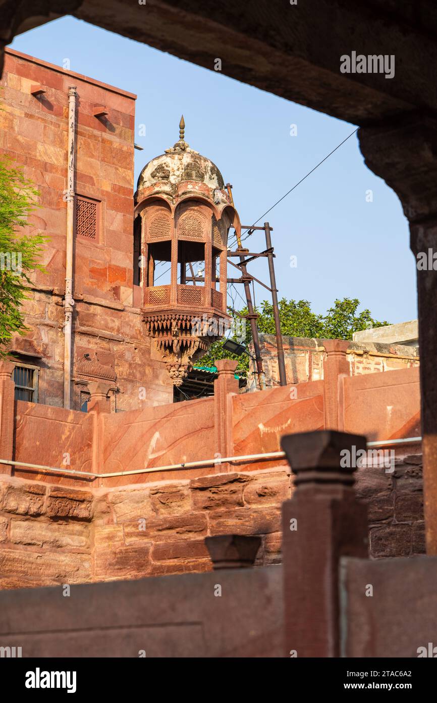 ancient red stone unique architecture at day from different angle image ...