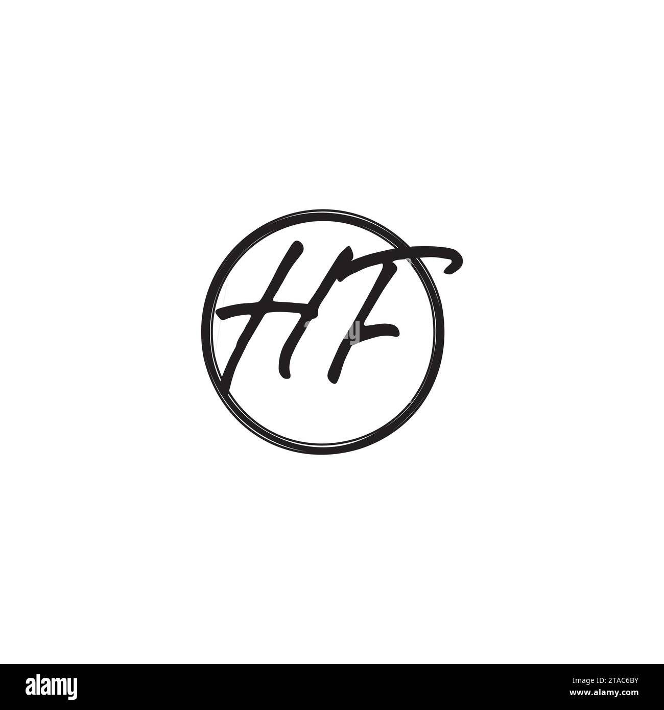 HF initial logo letters in high quality professional design that will ...