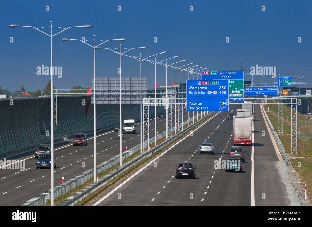Motorway ring road in Wroclaw, Lower Silesia, Poland Stock Photo - Alamy