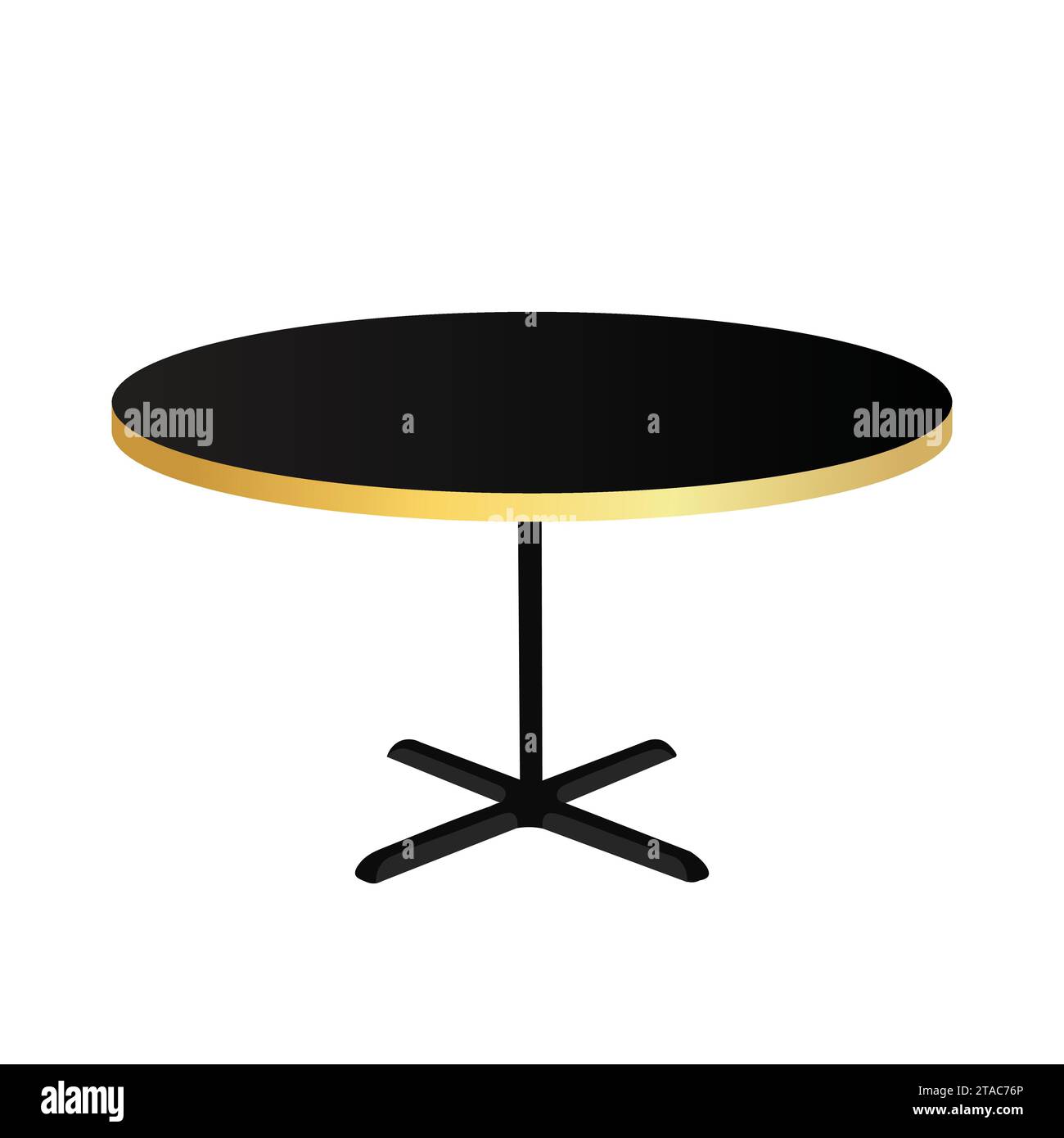 Round coffee table on white Background. Vector illustration in trendy ...