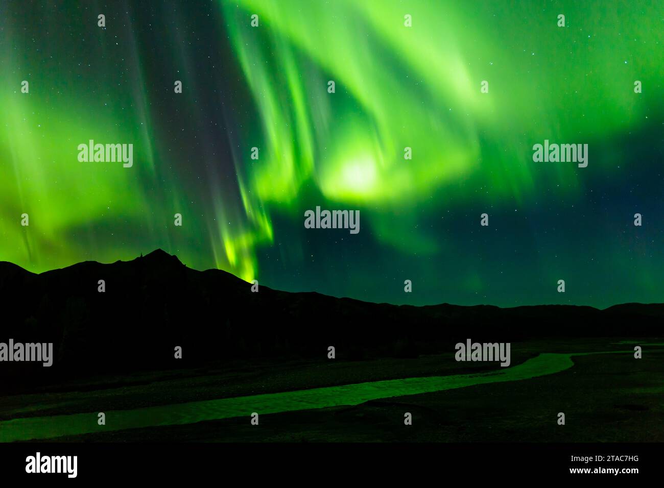 Aurora borealis in Denali National Park, Alaska Stock Photo - Alamy