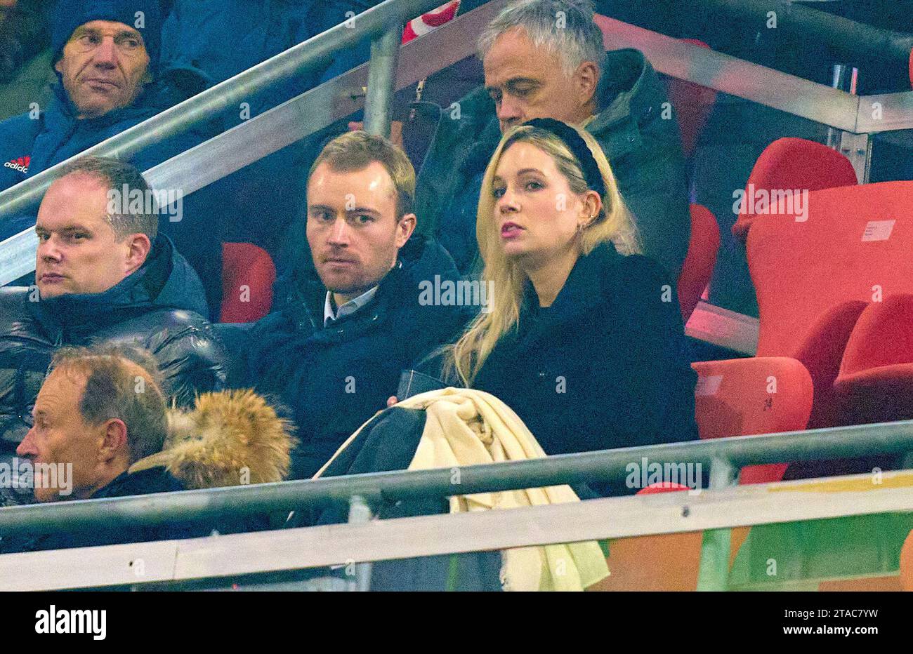 Ralley driver Sébastien Ogier with wife Andrea Kaiser in the group ...