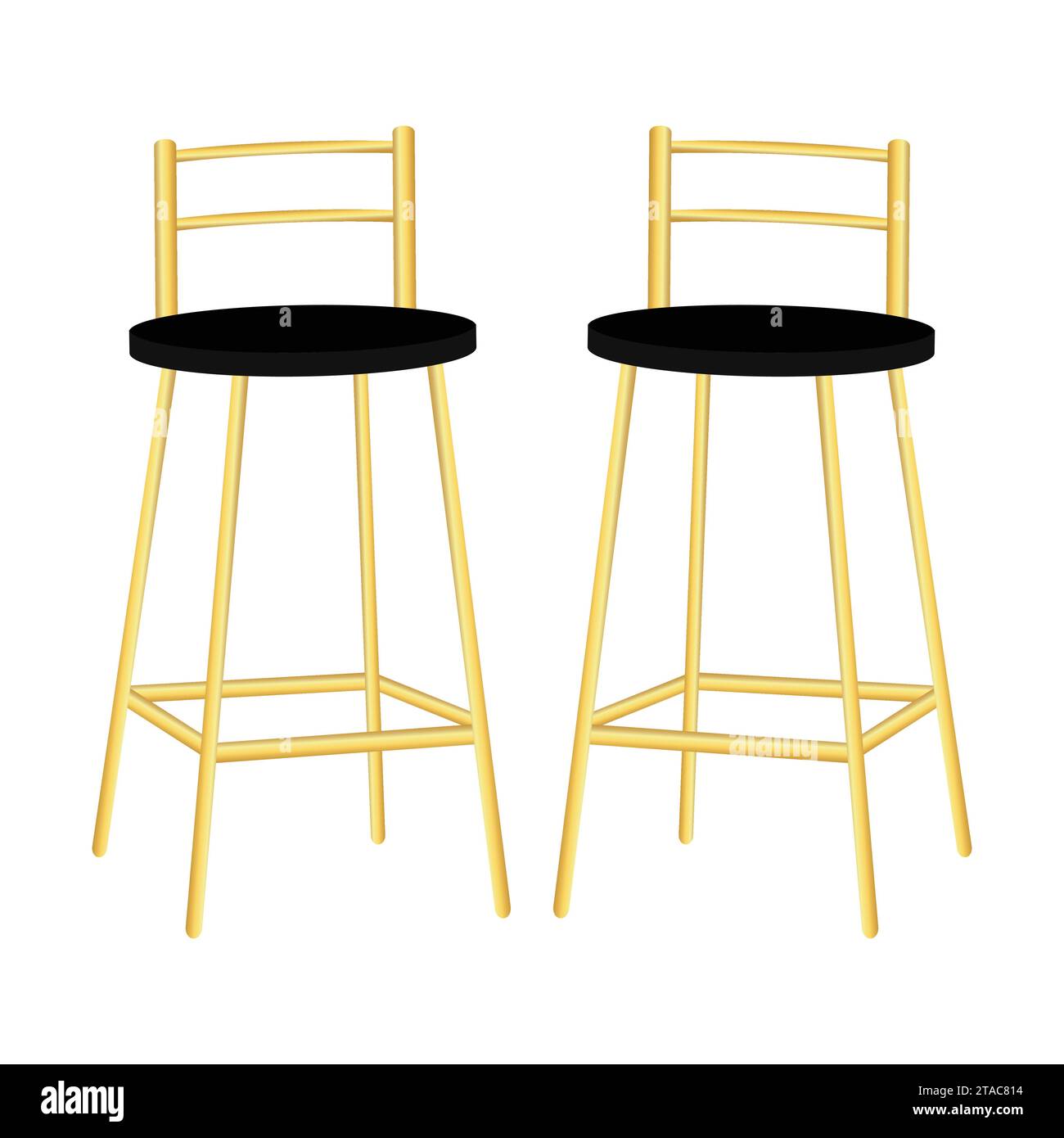 Bar stool icon in cartoon design isolated on white background. Pub ...
