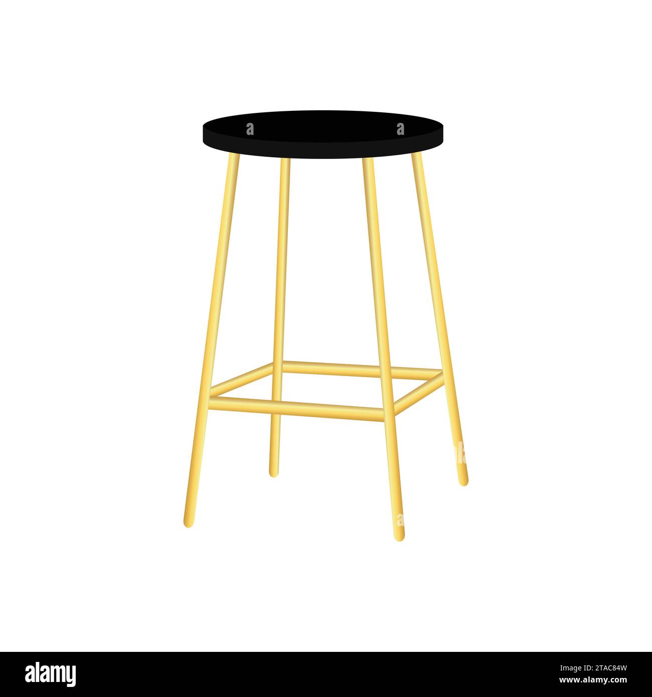 Bar stool icon in cartoon design isolated on white background. Pub ...