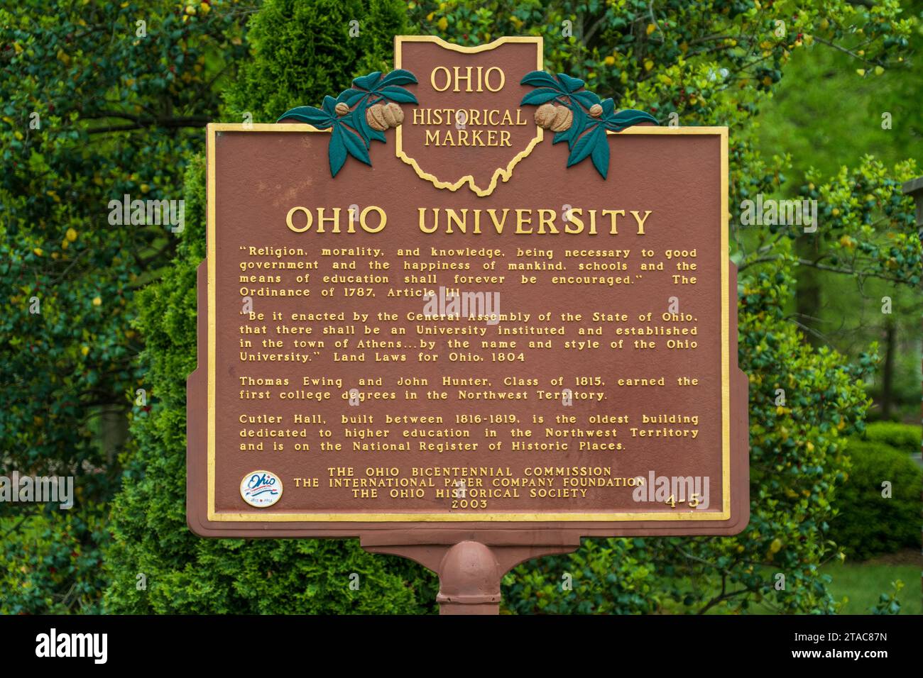 The Ohio University, Public university in Athens, Ohio Stock Photo - Alamy