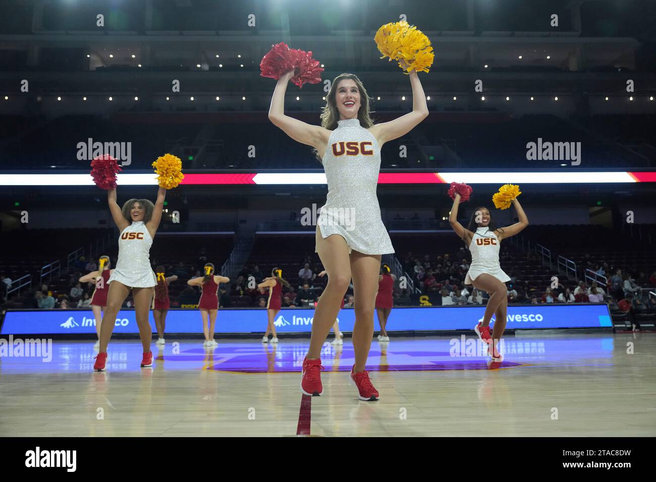 Southern California Trojans song girls cheerleaders perform during a ...