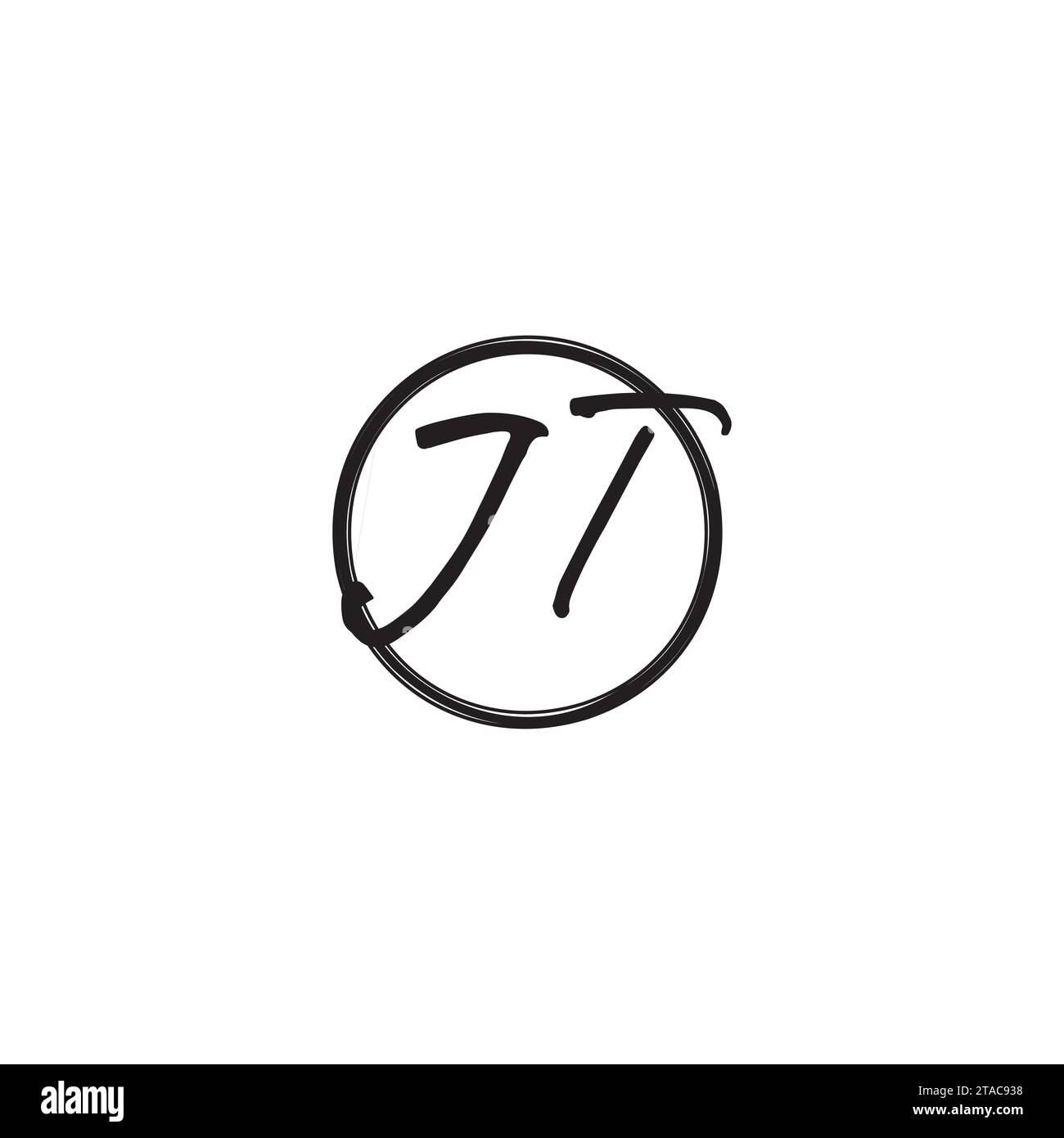 JT initial logo letters in high quality professional design that will ...