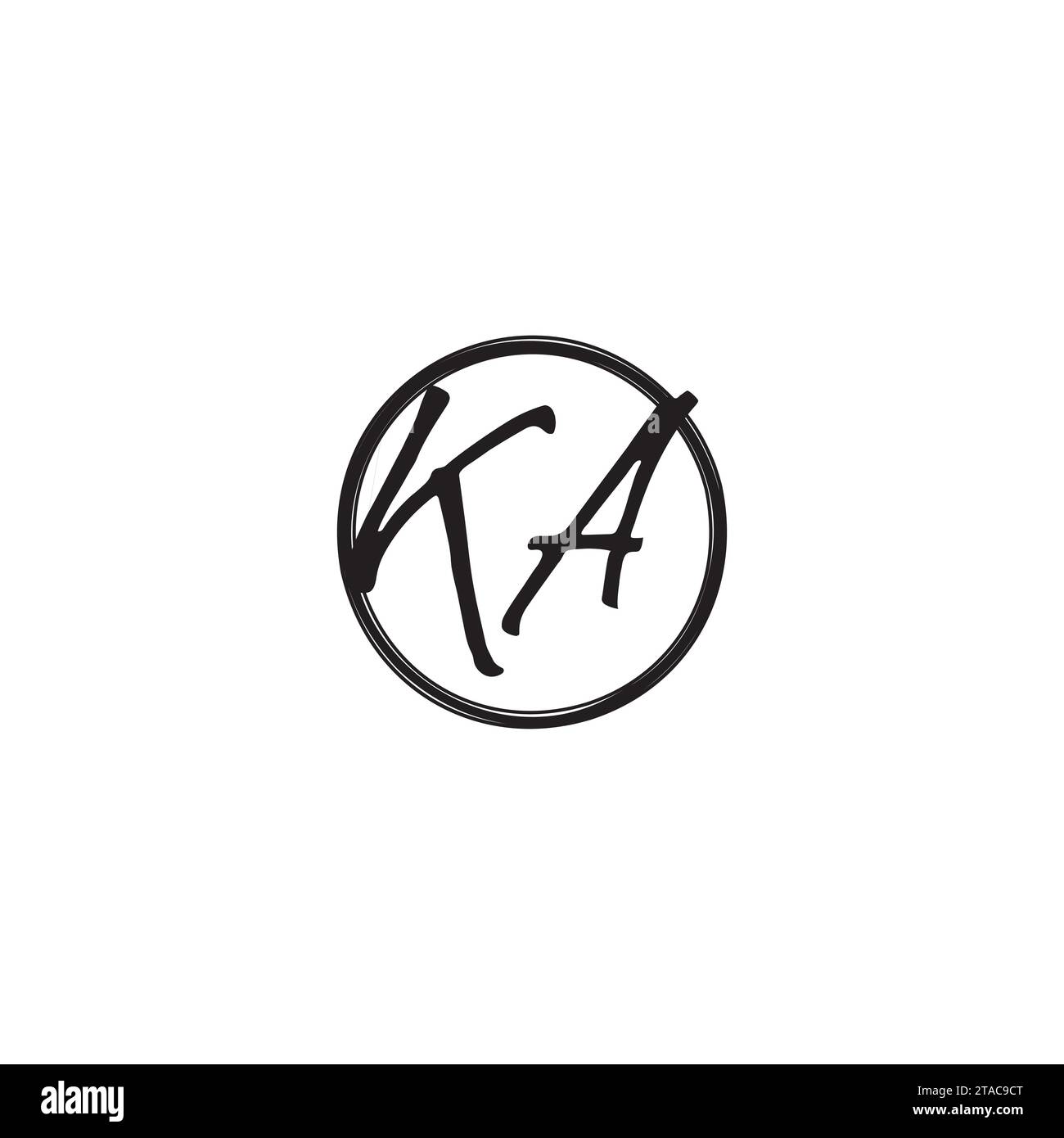 KA initial logo letters in high quality professional design that will ...