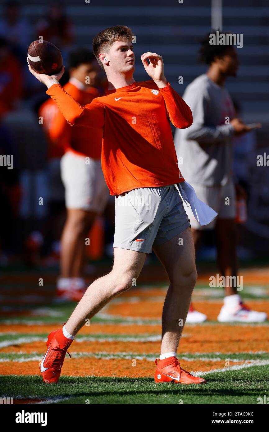 CLEMSON, SC - NOVEMBER 18: Clemson Tigers quarterback Christopher ...