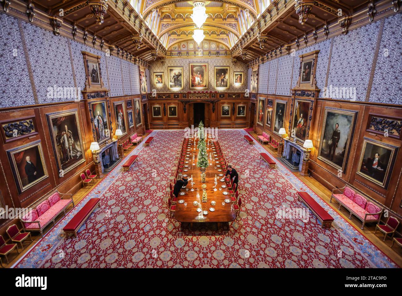 Windsor Castle, Berkshire 30 Nov 2023 the Waterloo Chamber, the 160 ...