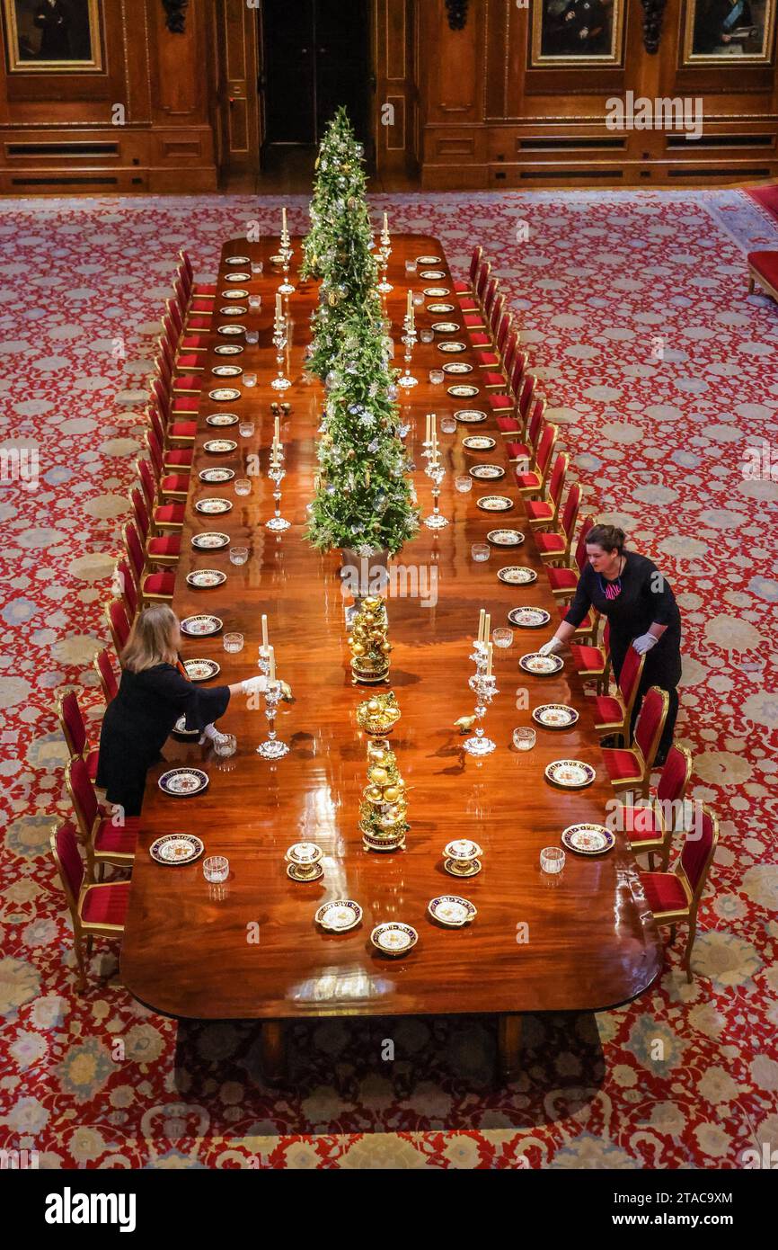 Windsor Castle, Berkshire 30 Nov 2023 the Waterloo Chamber, the 160 ...