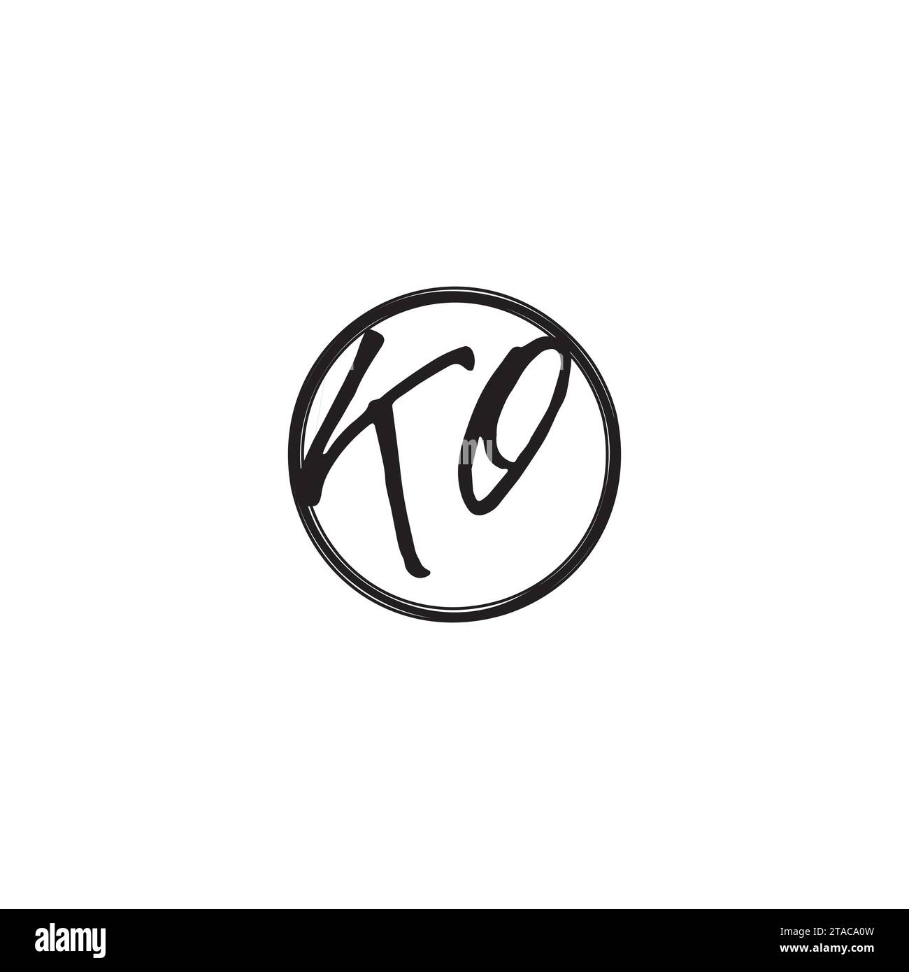 Ko letters Stock Vector Images - Alamy