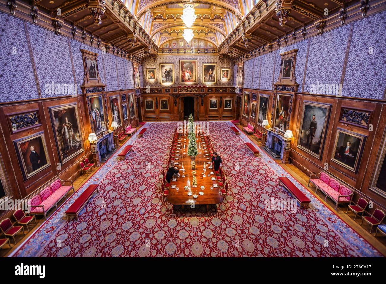 Windsor Castle, Berkshire 30 Nov 2023 the Waterloo Chamber, the 160 ...