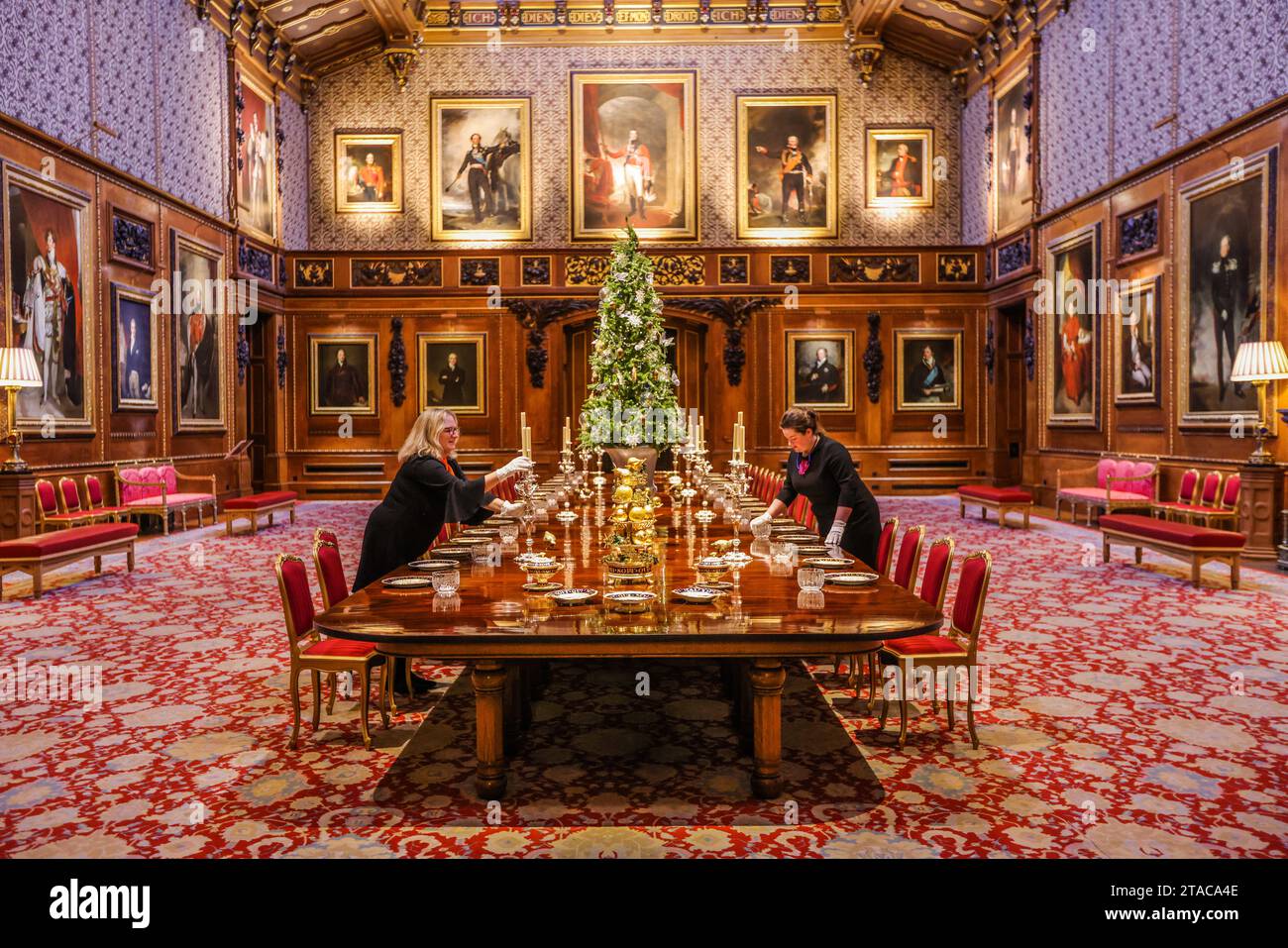 Windsor Castle, Berkshire 30 Nov 2023 the Waterloo Chamber, the 160 ...