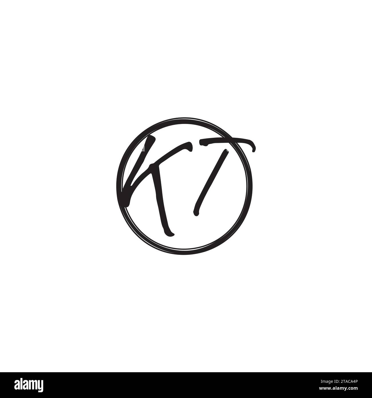 KT initial logo letters in high quality professional design that will ...