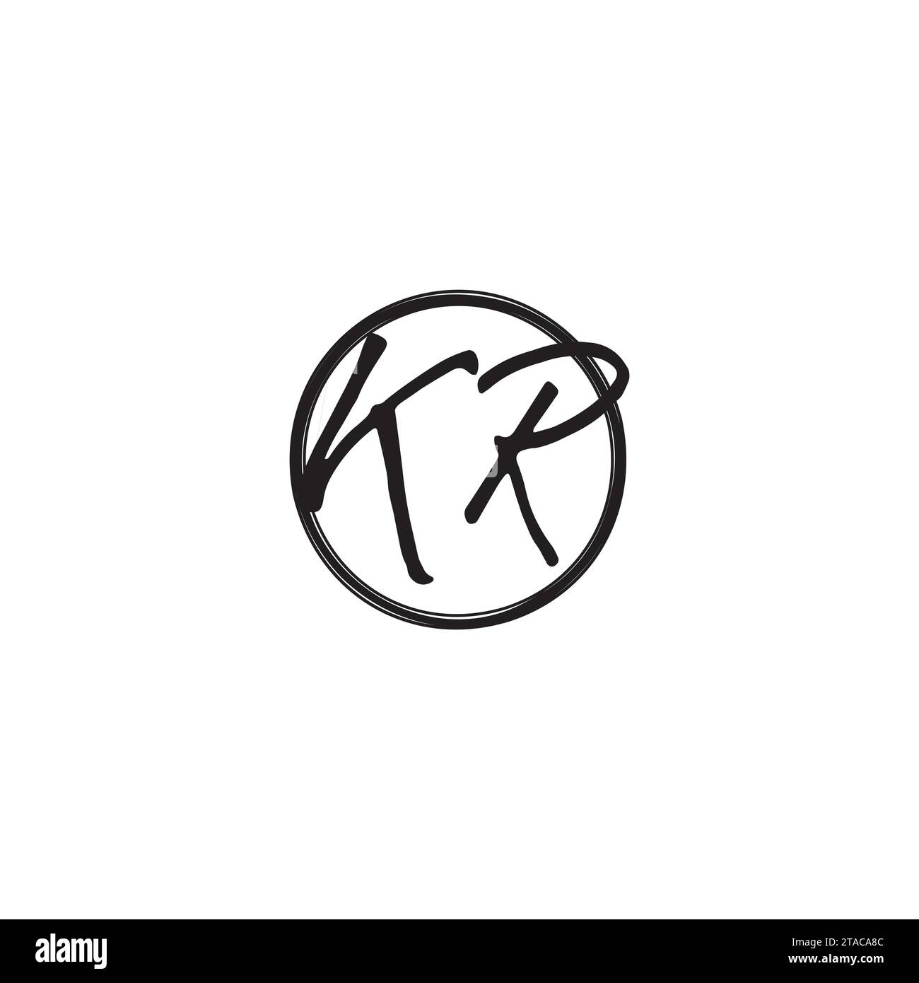 Initial kr logo vectors hi-res stock photography and images - Alamy