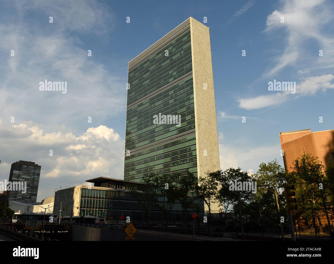 NEW YORK, USA - May 26, 2018: United Nations Building in New York is ...