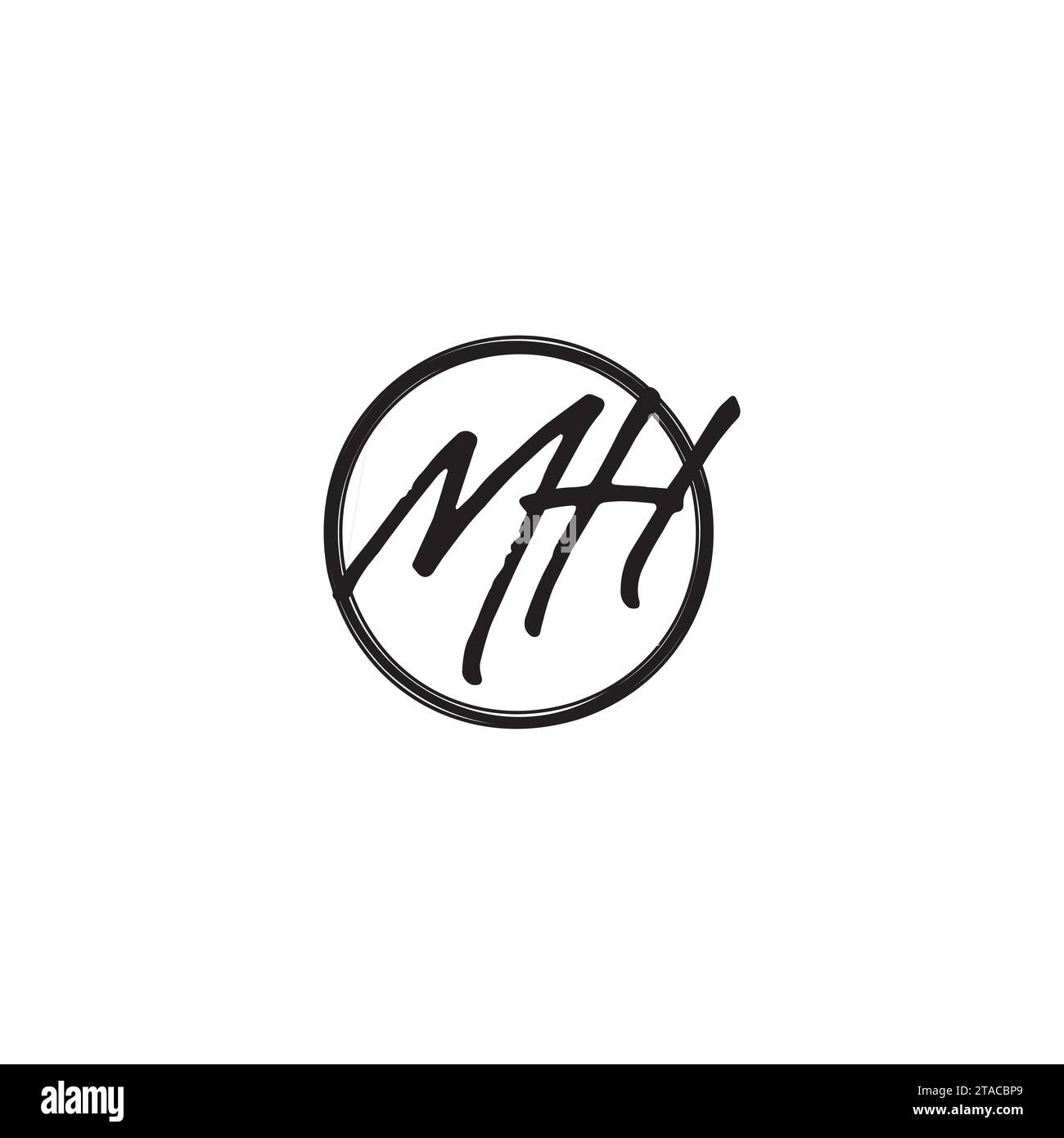 MH initial logo letters in high quality professional design that will ...