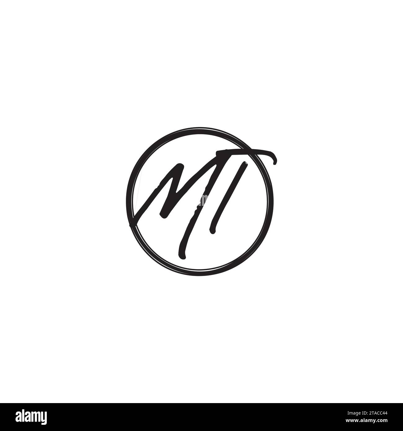 MT initial logo letters in high quality professional design that will ...