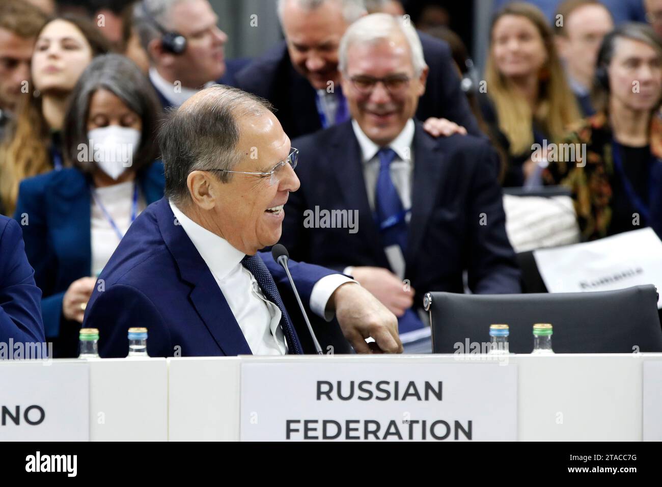 Russia's Foreign Minister Sergey Lavrov, foreground, attends the ...