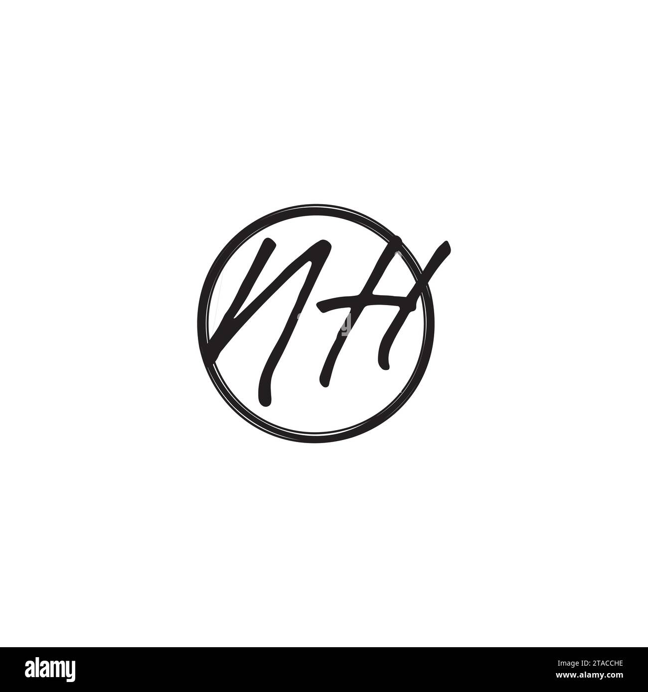 NH initial logo letters in high quality professional design that will ...