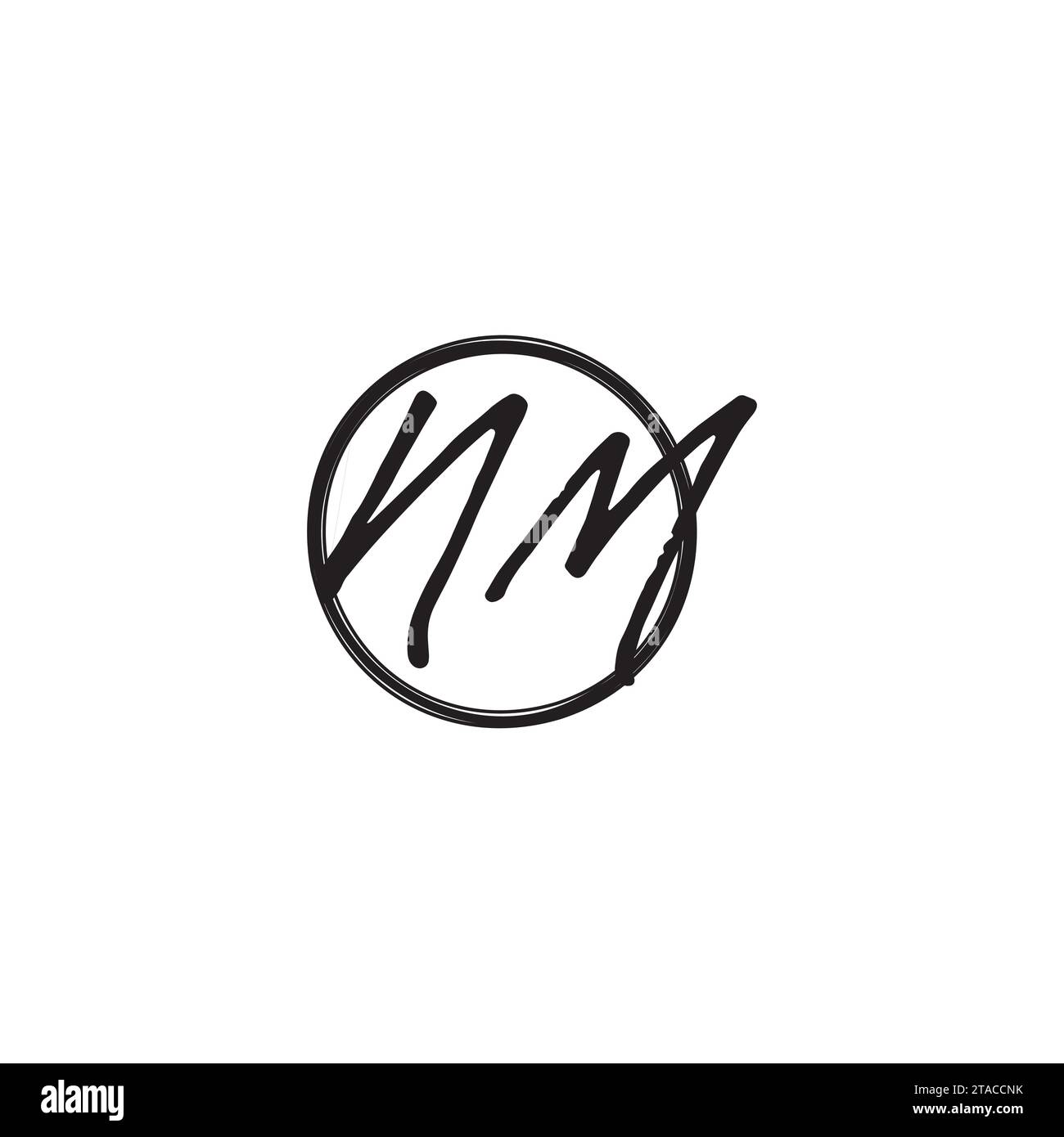 NM initial logo letters in high quality professional design that will ...