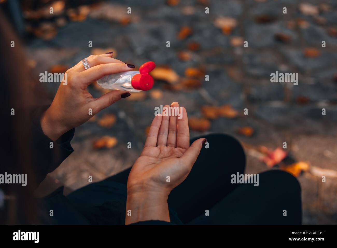 Epidemics of coronavirus and infectious diseases. Close-up of a woman ...
