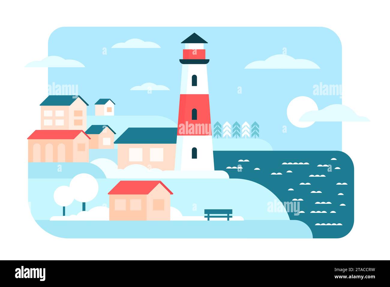 Winter coastal Stock Vector Images - Alamy