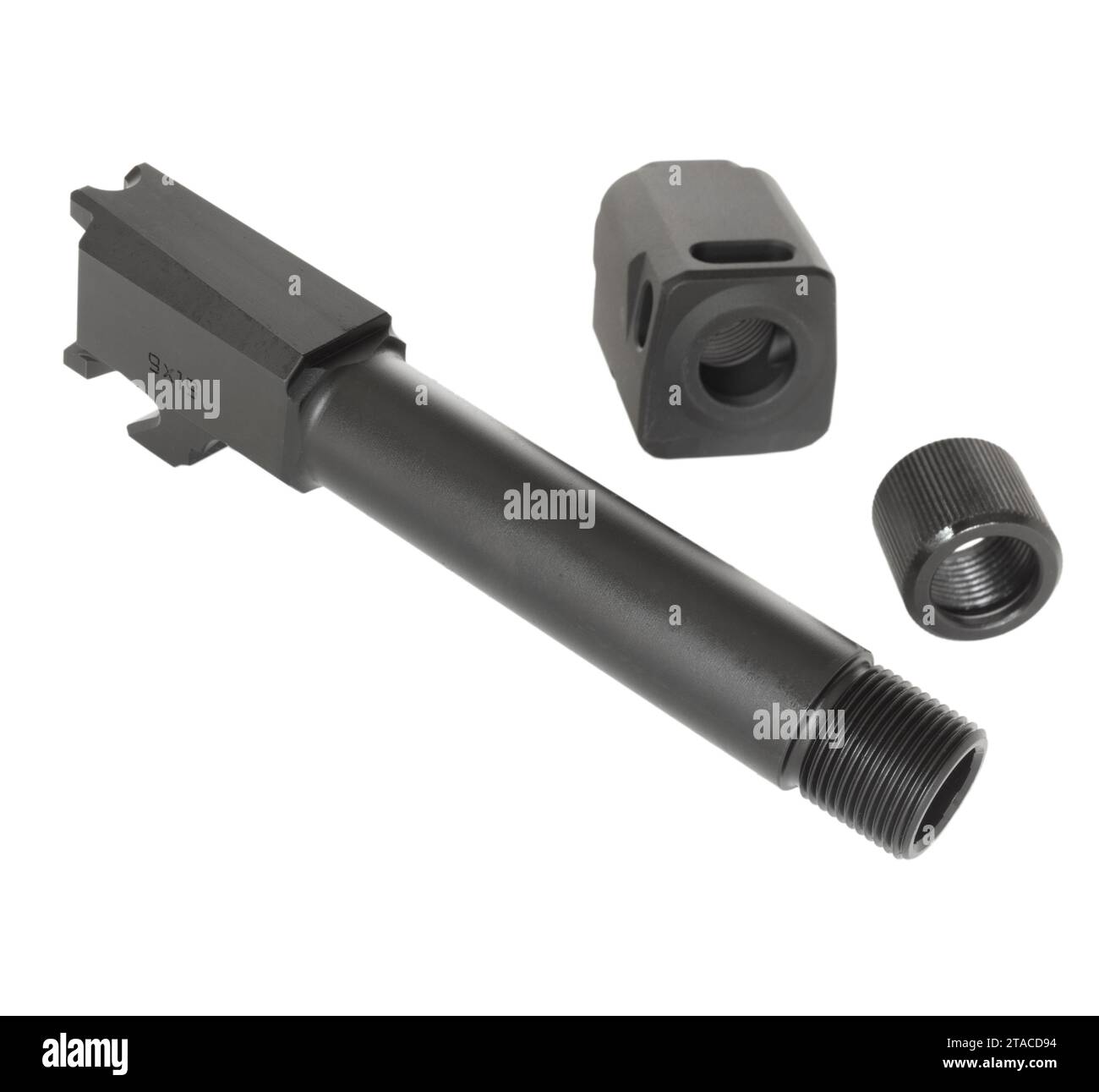 Muzzle brake and thread protector news to a replacement barrel with ...