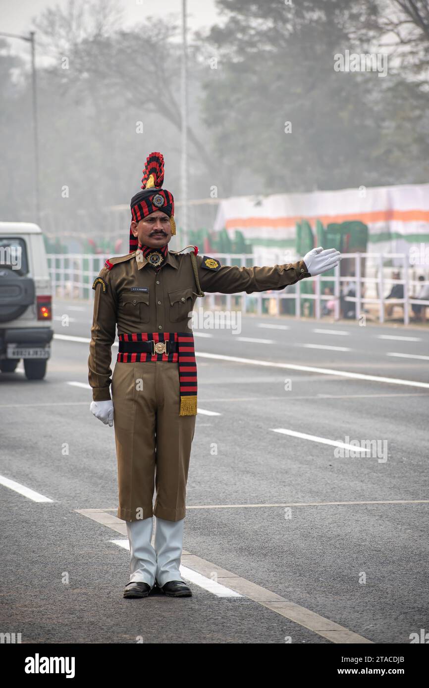 Kolkata Armed Police Officer preparing for taking part in the upcoming ...