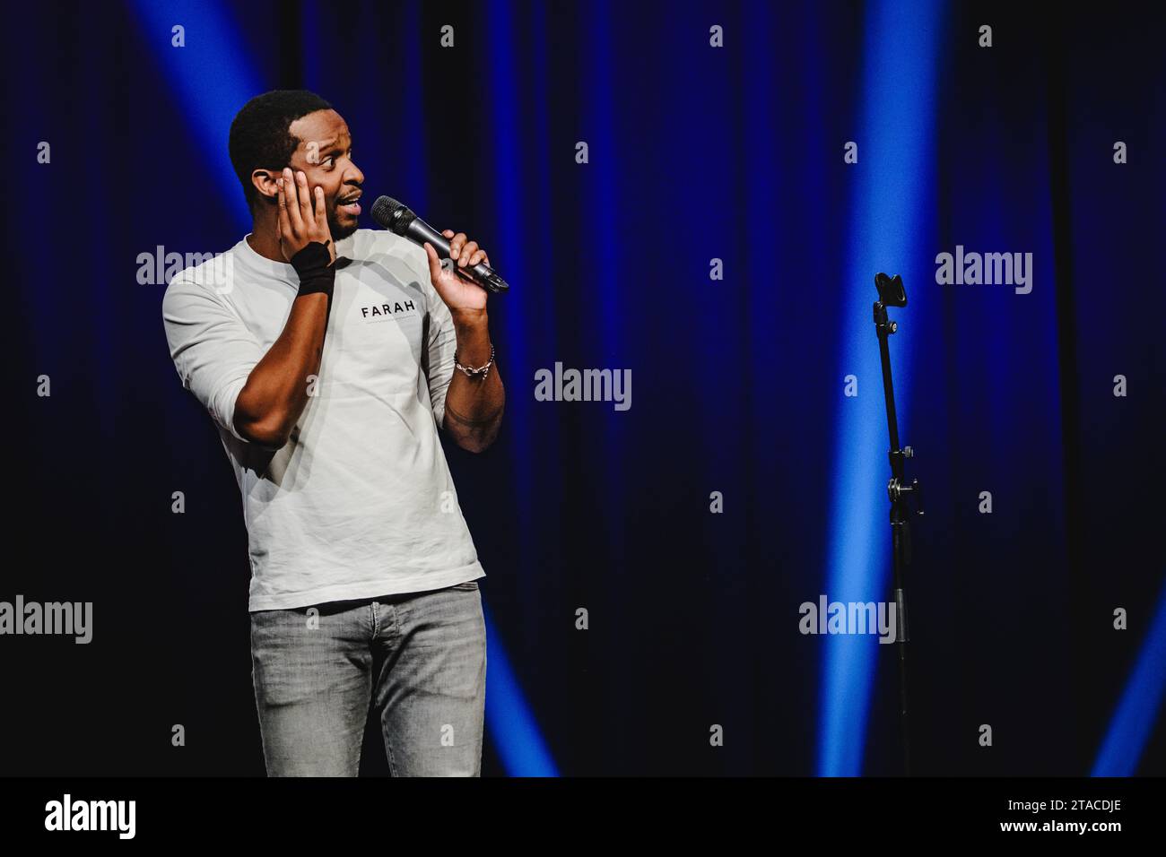 Bern, Switzerland. 29th Nov, 2023. The Swiss comedian Charles Nguela ...
