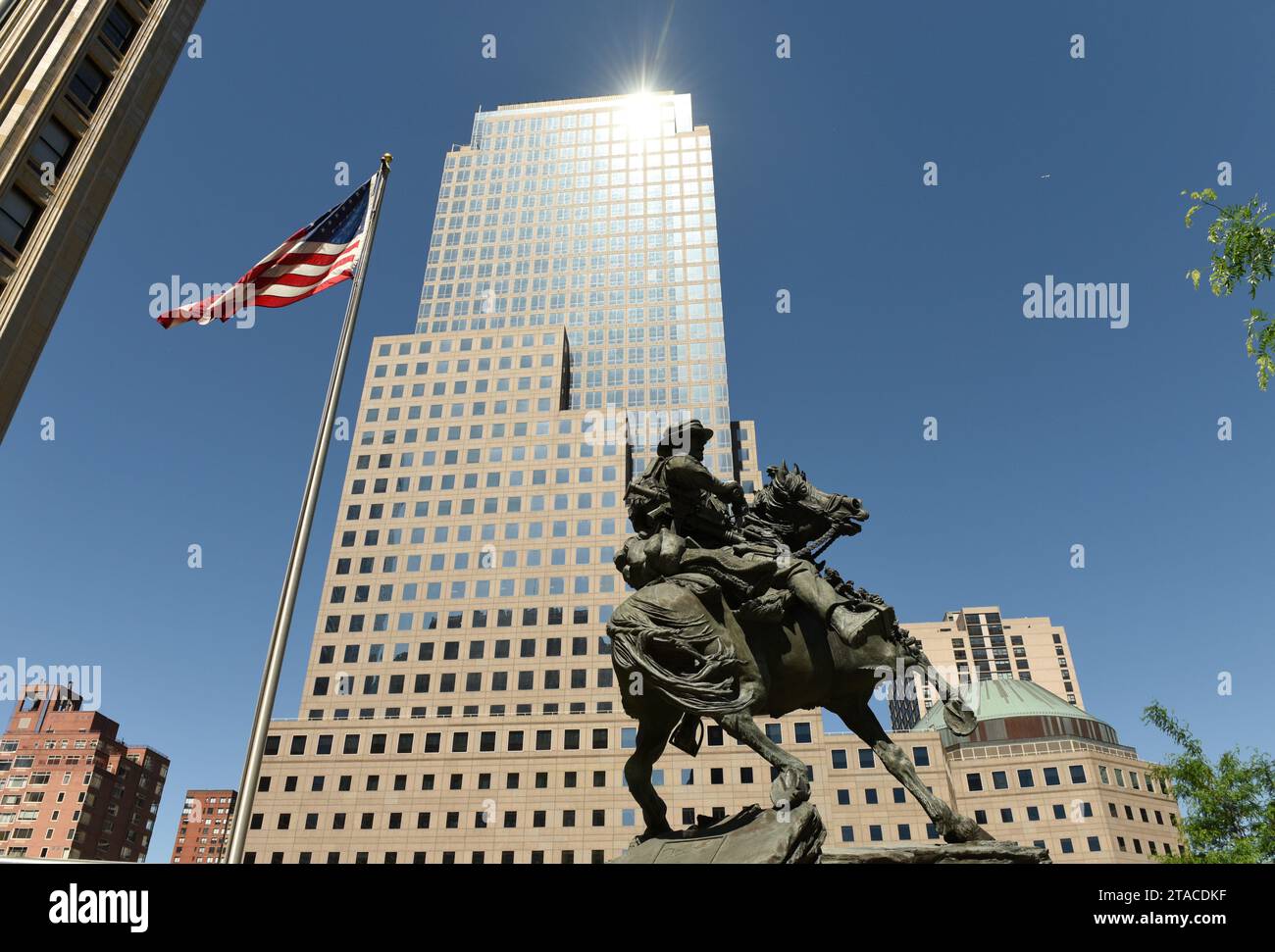 New York, USA - May 24, 2018: America's Response Monument in Liberty ...