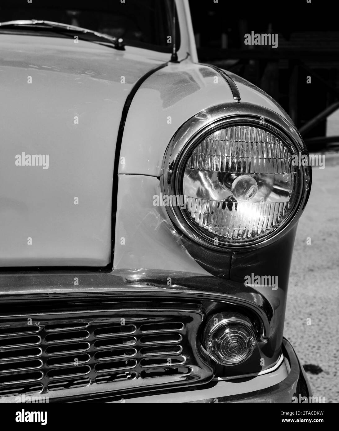 Car headlights Black and White Stock Photos & Images - Alamy
